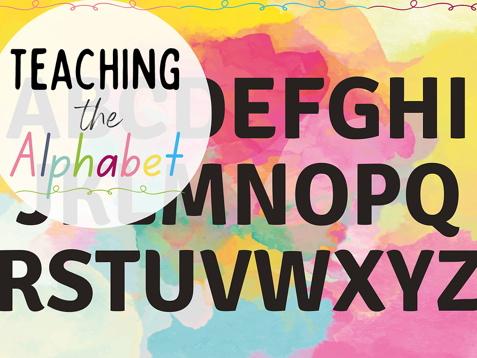 Teaching the Alphabet: How to Introduce the Letters