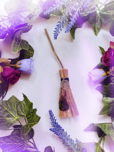 Mini Besom Broom with Tree of Life Charm | Witchinwares