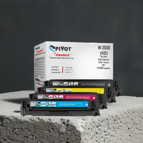 HP W2030 serisi (415X) Çipsiz "YÜKSEK kapasite" 4 renk SET Lazer ...