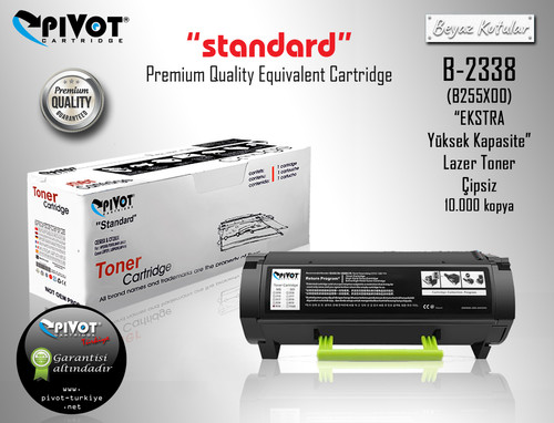 LEXMARK B2338 (B255X00) "Ekstra Yüksek kapasite" Çipsiz Lazer Toner ...