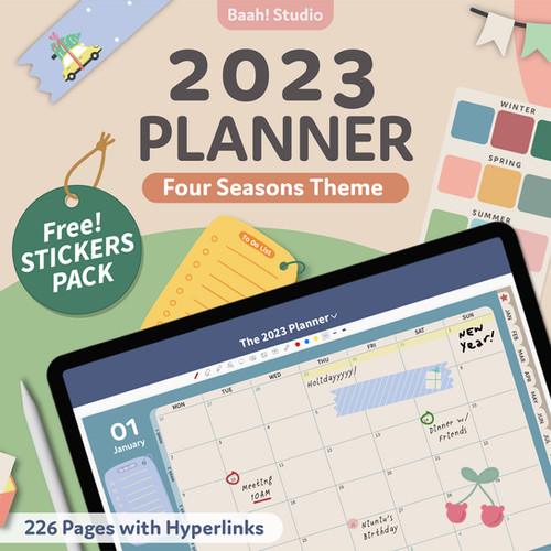 2023 Digital Planner: Four Seasons Theme | applesheepth