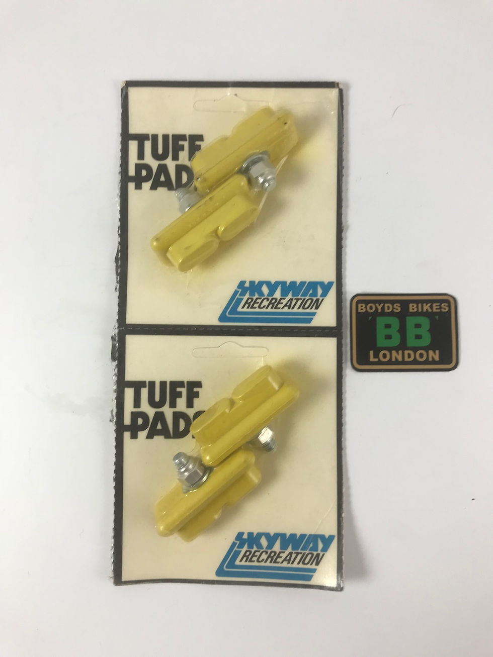 SKYWAY NOS YELLOW BRAKE TUFF PADS (1 x PAIR) | boyds-bikes