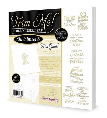 Christmas 3 Gold Trim Me! Foiled Insert Pad - | towercrafts