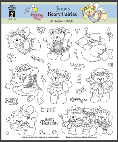 Janie's Beary Fairies Stamp Set | towercrafts