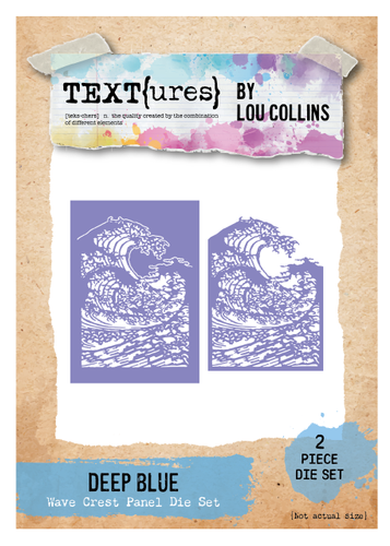 Deep Blue Wave Crest Panel Die Set | towercrafts