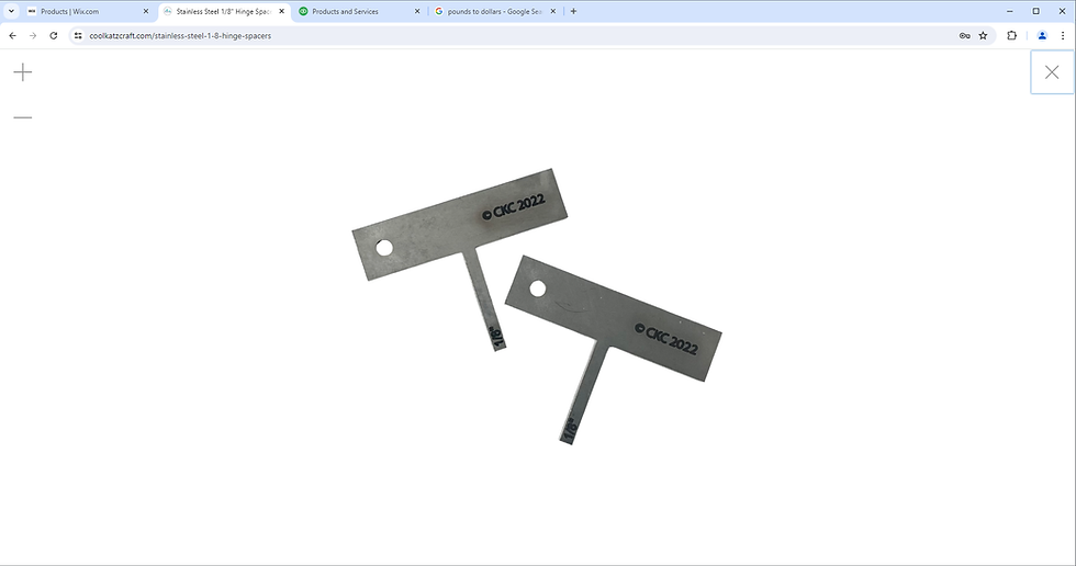 CoolKatz 1/8" Stainless Steel Hinge Spacers | towercrafts