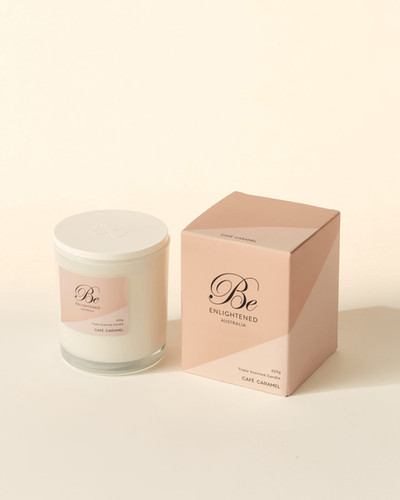 BE ENLIGHTENED - Cafe Caramel Triple Scented 2 Wick 420g Candle ...