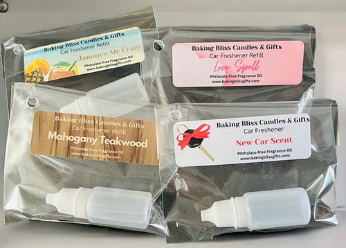 Car Freshener - Car Diffuser Refill Bottle | Baking Bliss Candles & Gifts