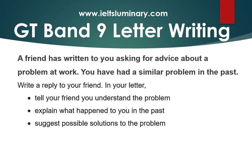 Advising A Friend about A Problem at Work, You Had A Similar-Letter Band 9