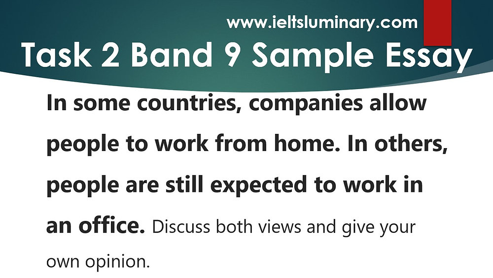 Some Companies Allow People to Work from Home - Task 2 Band 9 Essay