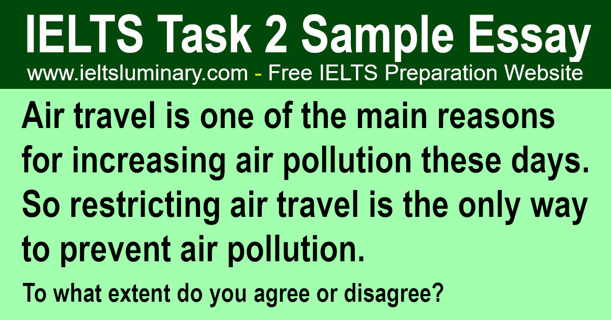 Air Travel Is One of The Main Reasons for Increasing Air Pollution ...