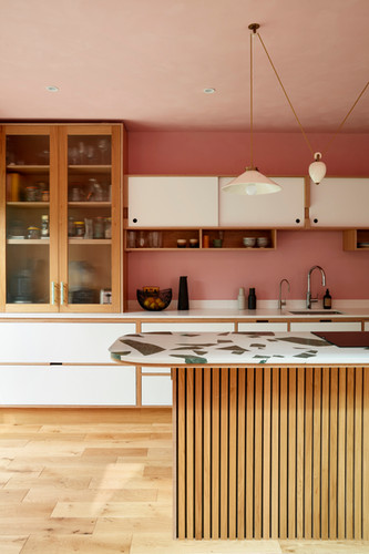 OAK PLYWOOD KITCHEN UNITS WITH FENIX NTM DOORS | R&M Bespoke