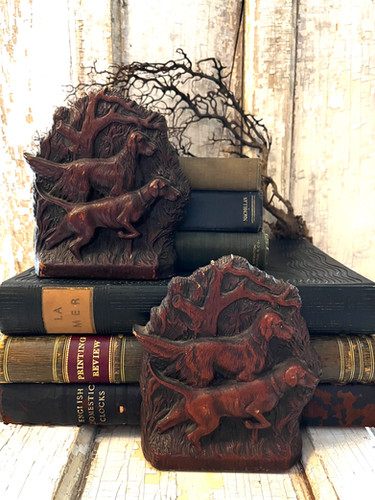 Vintage Pair of Hunting Dog Bookends | Dckingswood Site