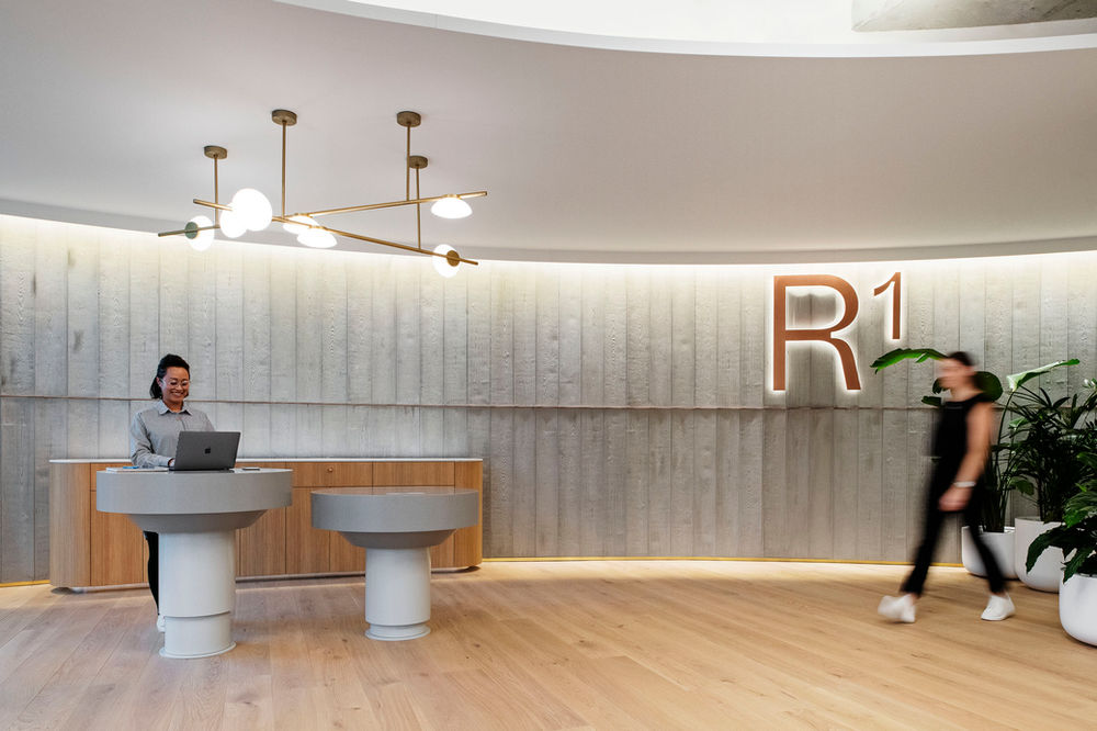 Custom Board Form Concrete Panels give a warm nod to The Works ...