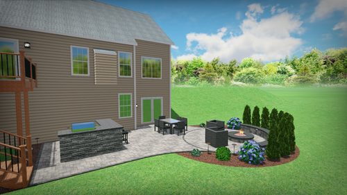 One Time 3D Hardscape Design | Yardscape360