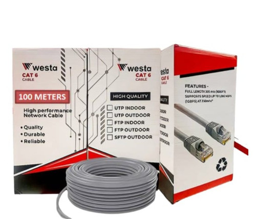 WESTA100 meters roll High-speed CAT 6 Ethernet cable | Rightdigit
