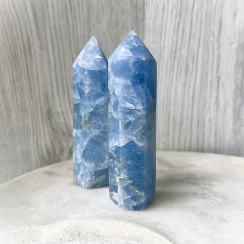 Blue Calcite Tower | Crystal Mission