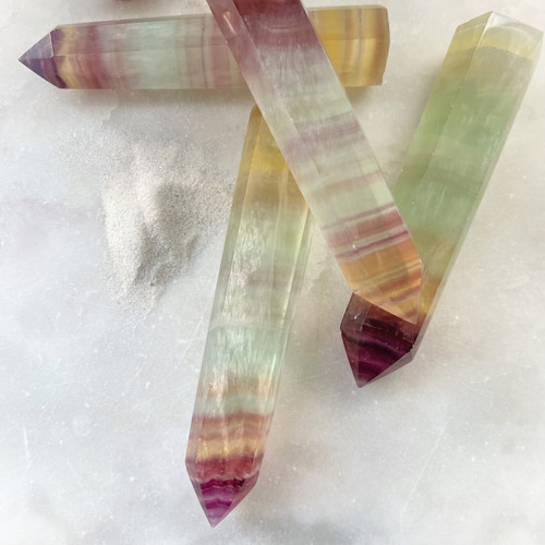Ribbon Candy Fluorite Tower | Crystal Mission