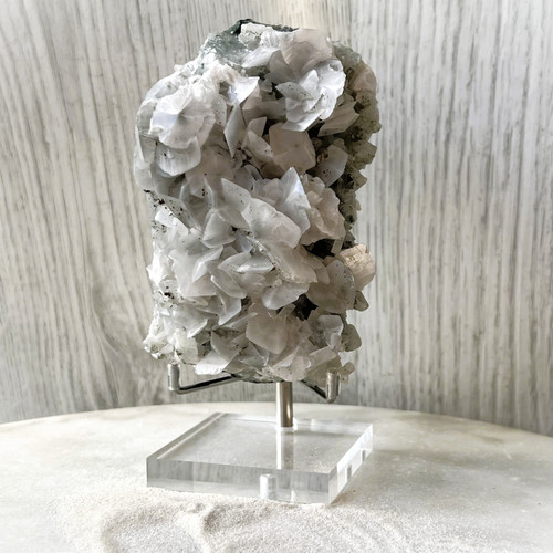 Rose Calcite with Chalcopyrite Specimen - Hunan, China | Crystal Mission