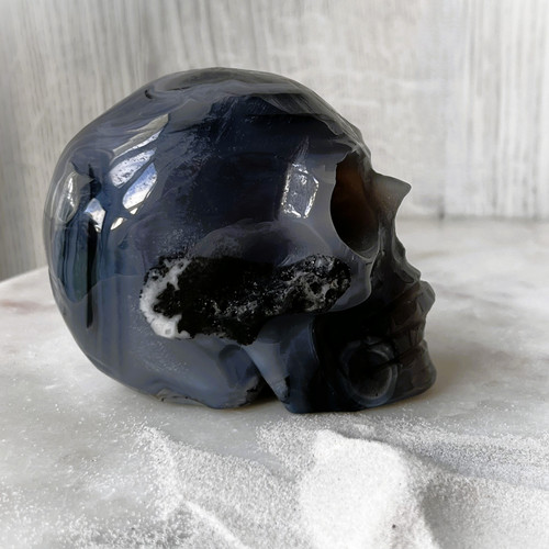 Large Volcano Agate Skull | Crystal Mission