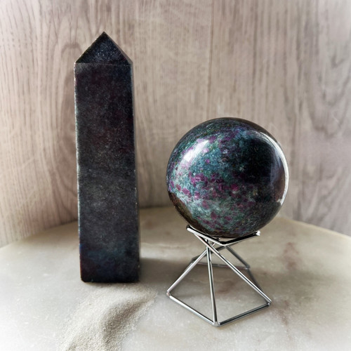Ruby Kyanite Sphere + Tower Bundle | Crystal Mission