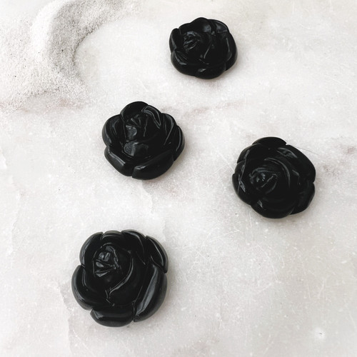 Small Black Obsidian Rose | Crystal Mission