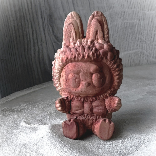 Wooden Labubu | Crystal Mission Labubu inspired, Labubu style, Labubu ...