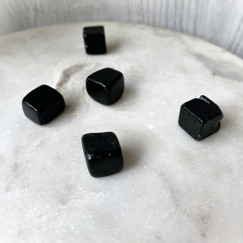 Black Obsidian Cube Tumble | Crystal Mission