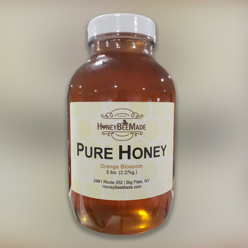 5 lb. Jar Pure Honey | HoneyBeeMade