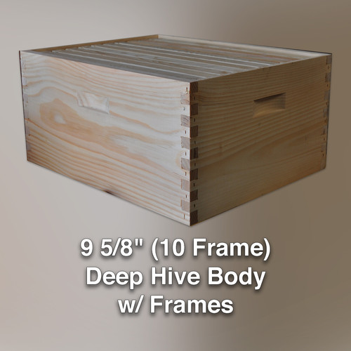 9 5/8" (10 Frame) Deep Hive Body with Frames | HoneyBeeMade
