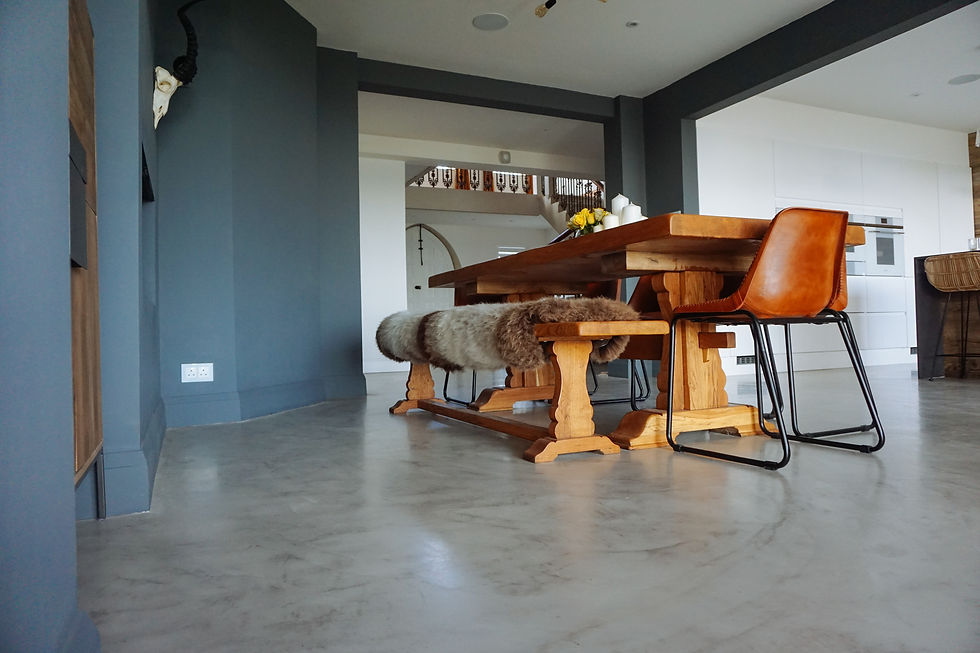 Polished micro concrete floor in London SW1