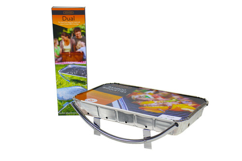 Asado Dual frame instant BBQ chrome metal reusable BBQ stand | asadogroup