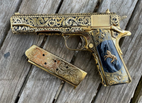 Colt 1911 Gold Black | My Site