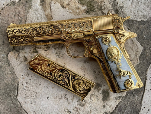 Colt 1911 38 super 24k Gold | My Site