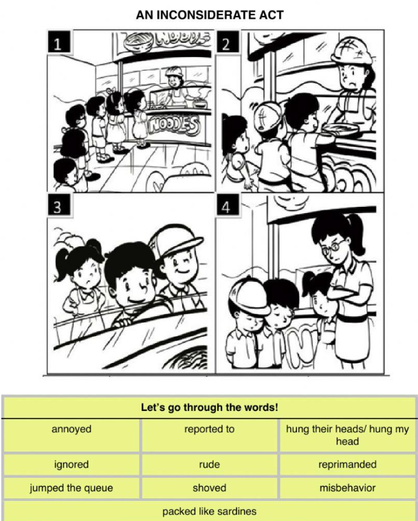 Model composition for Primary 2 - An inconsiderate act