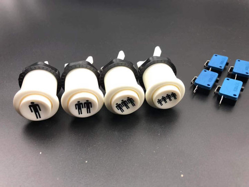 Arcade Button Player 1 Player 2 28mm Screw in Button | Acrycade Gear