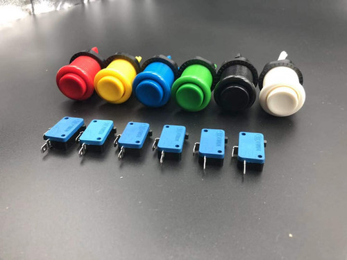 Arcade Button American Style 28mm Screw in Button | Acrycade Gear