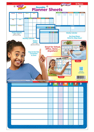 Reusable Planner Sheets Wipe-Off Learning Set | Terrific Teaching To