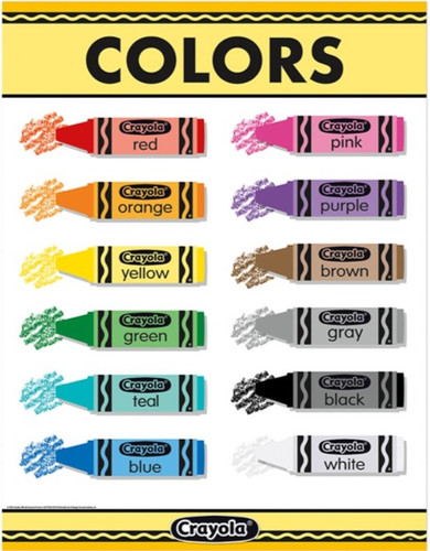 CRAYOLA COLORS CHART | Terrific Teaching To