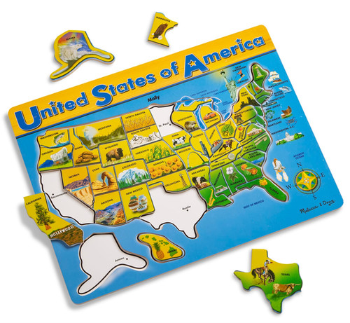U.S.A. Map Wooden Puzzle | Terrific Teaching To