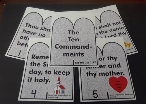 THE TEN COMMANDMENTS FLASHCARDS | Terrific Teaching To