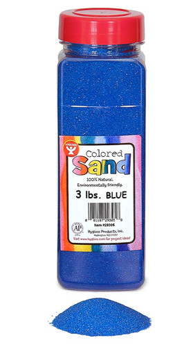 Colored Sand - Blue, 3 lb. Container | Terrific Teaching To