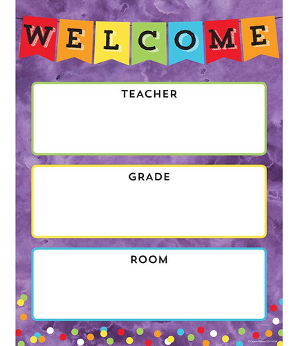 Celebrate Learning Welcome Chart | Terrific Teaching To