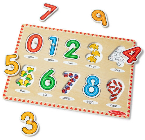 Numbers Peg Puzzle - 10 pieces | Terrific Teaching To
