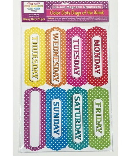 Magnetic Color Dots Days Of The Week | Terrific Teaching To