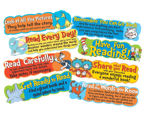 Dr Seuss Reading Tips Mini Bulletin Board | Terrific Teaching To
