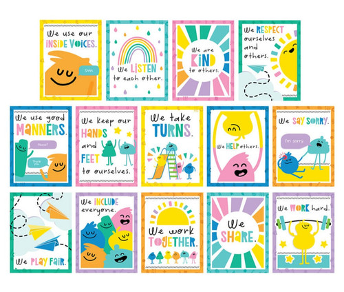 Rules for a Happy Class Poster Set | Terrific Teaching To