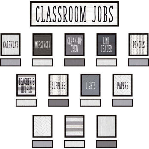Modern Farmhouse Classroom Jobs Mini Bulletin Board | Terrific Teaching To