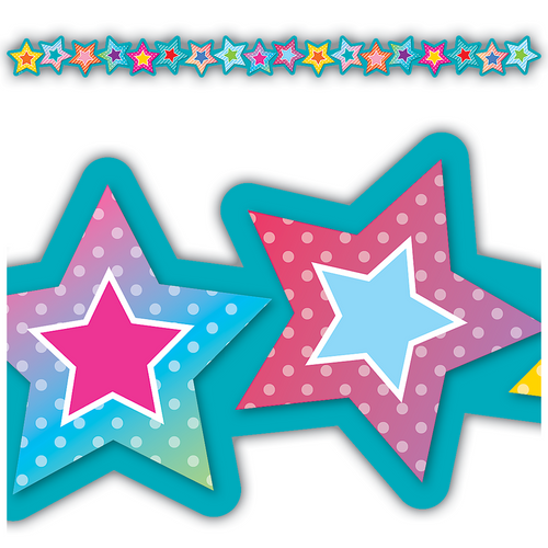 Colorful Vibes Stars Die-Cut Border | Terrific Teaching To
