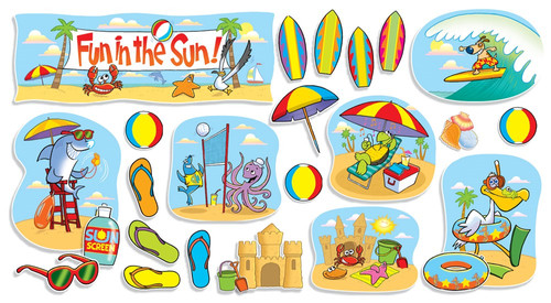 Fun In The Sun Bulletin Board Set | Terrific Teaching To